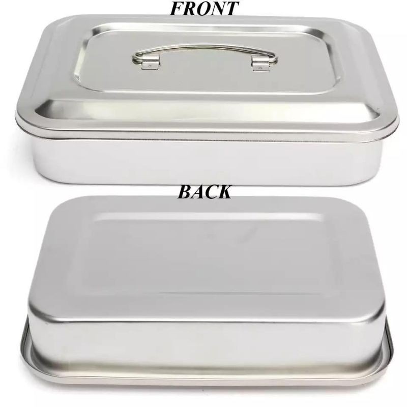 Jual Dental tray dengan tutup stainless steel storage box kotak besar ...