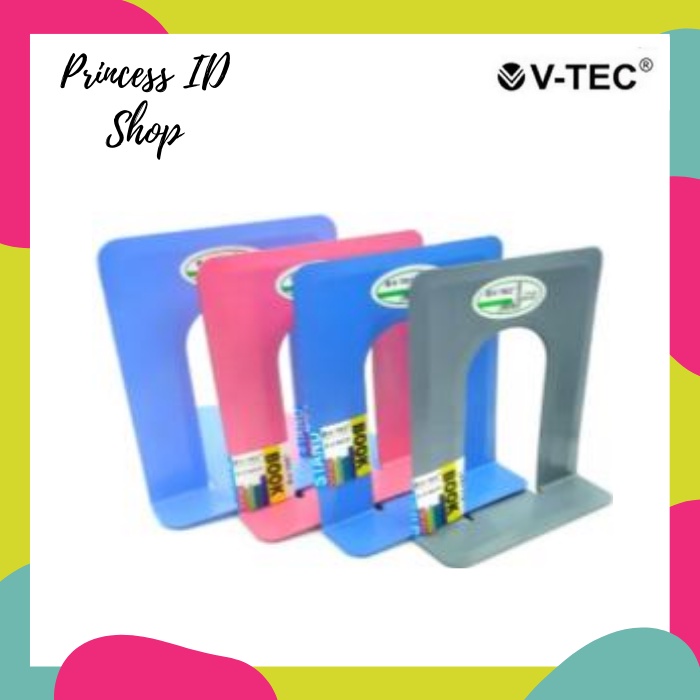 Jual PEMBATAS BUKU BESI STAND BOOK V-TEC | Shopee Indonesia