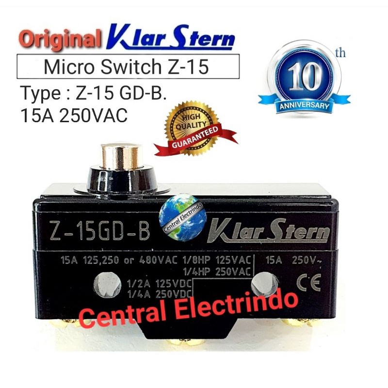 Jual Limit Switch Micro Switch KLARSTERN Z-15GD-B 15A 250VAC High Quality. | Shopee Indonesia