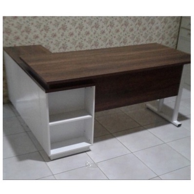 Jual Meja Direktur Murah Minimalis / Meja Kerja L Shape + Laci | Shopee ...
