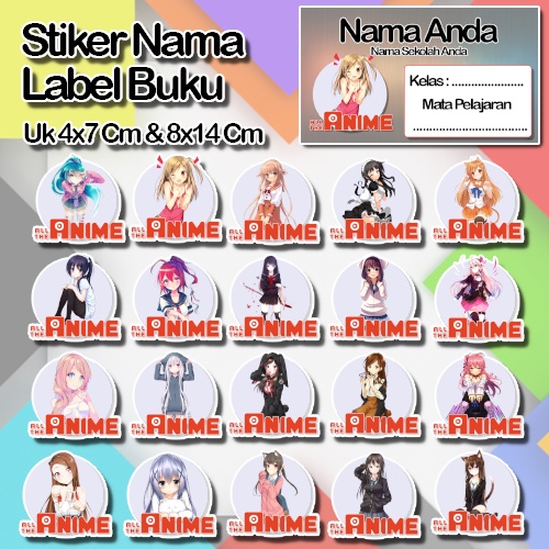 Jual Stiker wanita Anime gadis cute kartun lucu Karakter Lucu Custom ...