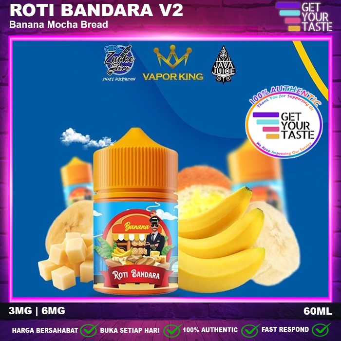 Jual Liquid Roti Bandara V2 Mocha Banana 60ML by Java Juice x VaporKing ...