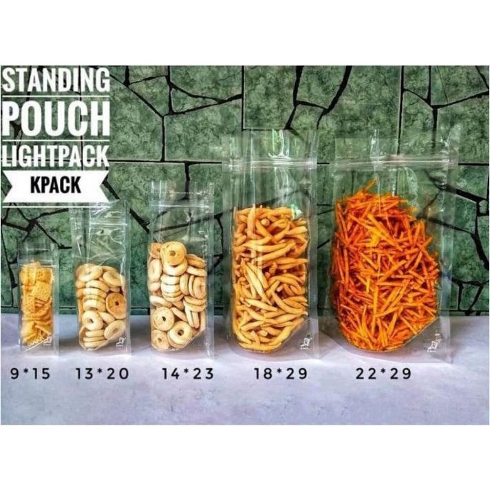 Jual Plastik Standing Pouch KPack Lightpack Bening Transparan 9x15cm [ECER Termurah] | Shopee ...