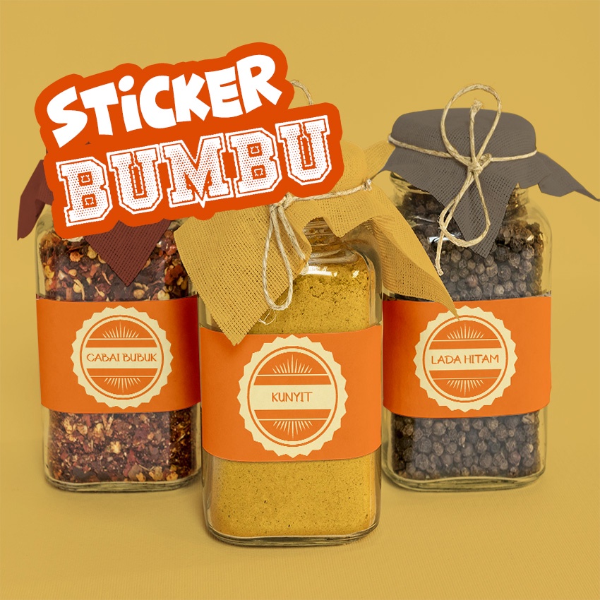 Jual stiker bumbu dapur | stiker bumbu | stiker garam | sticker 0020 ...