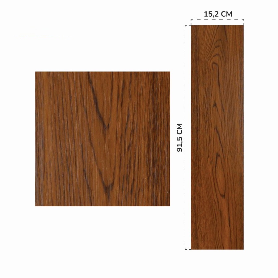 Jual LVT Vinyl Lantai Sticker Kayu 91,5 x 15,2 Cm Wallpaper Lantai ...