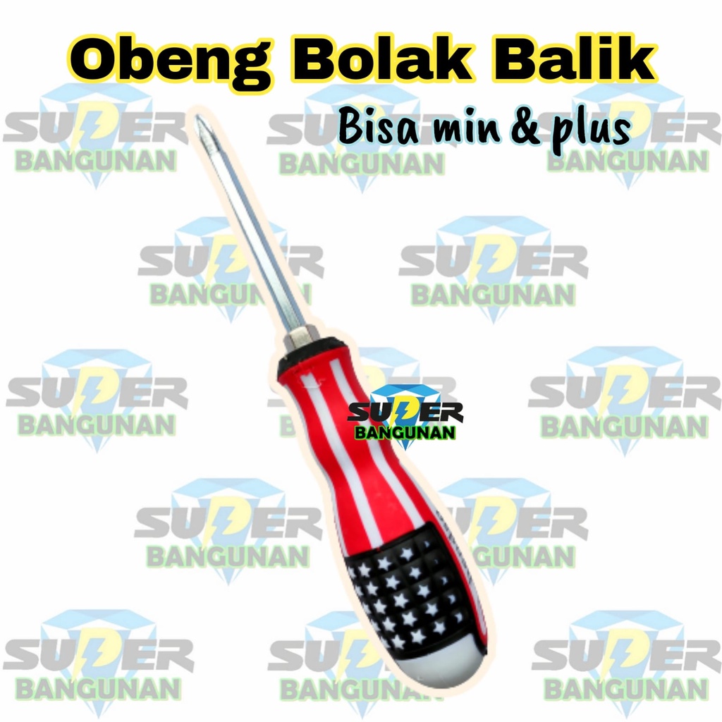 Jual Obeng Besar Bolak Balik / Kombinasi (Bisa - / +) | Shopee Indonesia