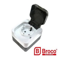 Jual stop kontak outdoor broco atlantic 2151/colokan broco atlantic ...