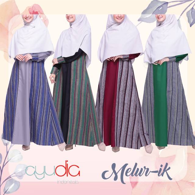 Jual Melurik Dress Ayudia Indonesia Gamis Lurik Melur-ik | Shopee Indonesia