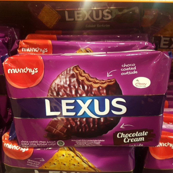 Jual MUNCHY'S LEXUS CHOCOLATE CREAM 200 GR COKELAT BISKUIT SNACK ...
