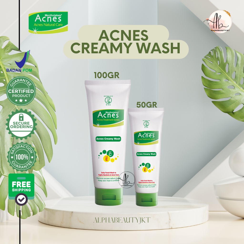 Jual [BUY 1 GET 1] - Acnes Creamy Wash 50gr & 100gr - Acnes Facial Wash ...