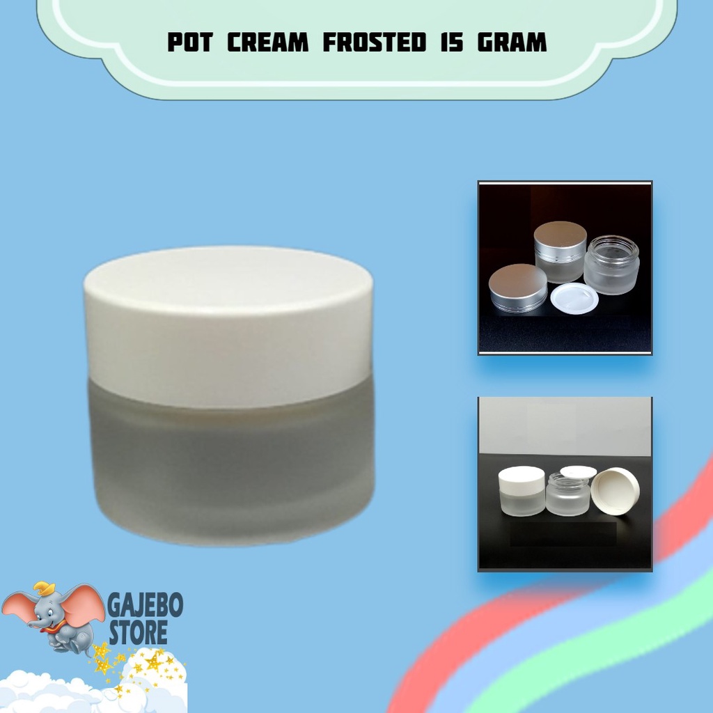 Jual POT CREAM 15GR FROSTED IMPORT / GLASS JAR KACA 15 GRAM FROSTED ...