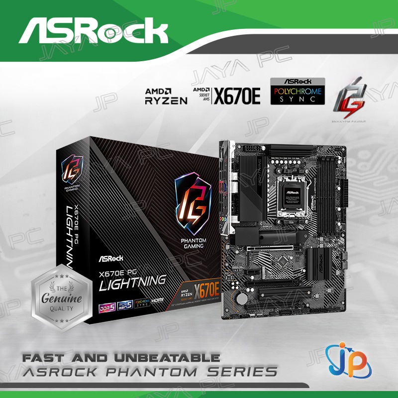 Jual Motherboard ASROCK X670E PG Lightning (AM5, AMD, X670, DDR5, USB3 ...