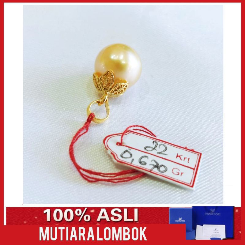 Jual liontin emas asli 22 karat kadar 91.6% liontin mutiara laut ...