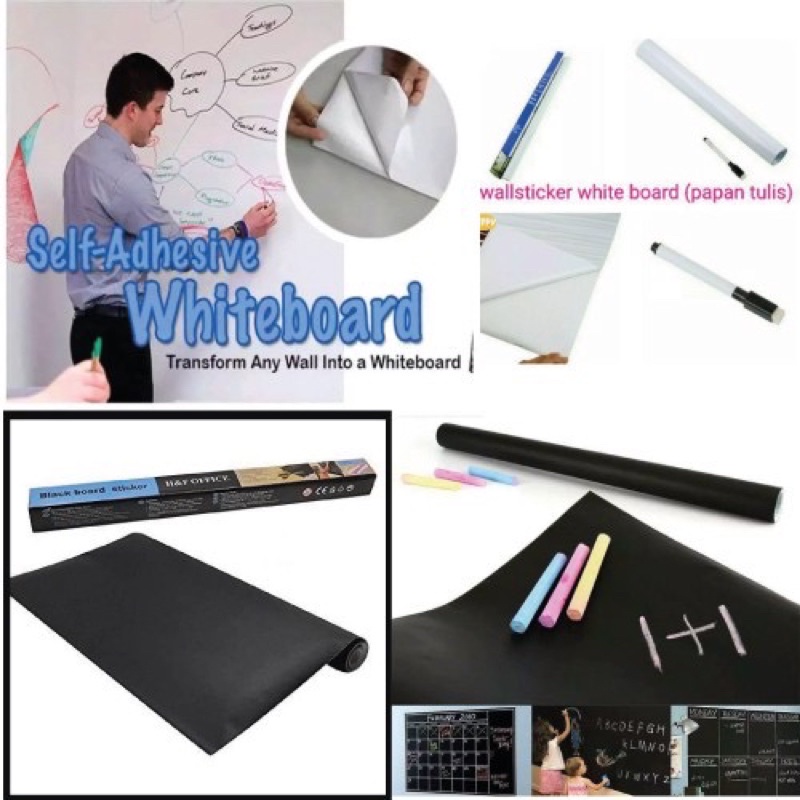 Jual LILOMILO Sticker Whiteboard 45x200cm/blackboard sticker/stiker ...