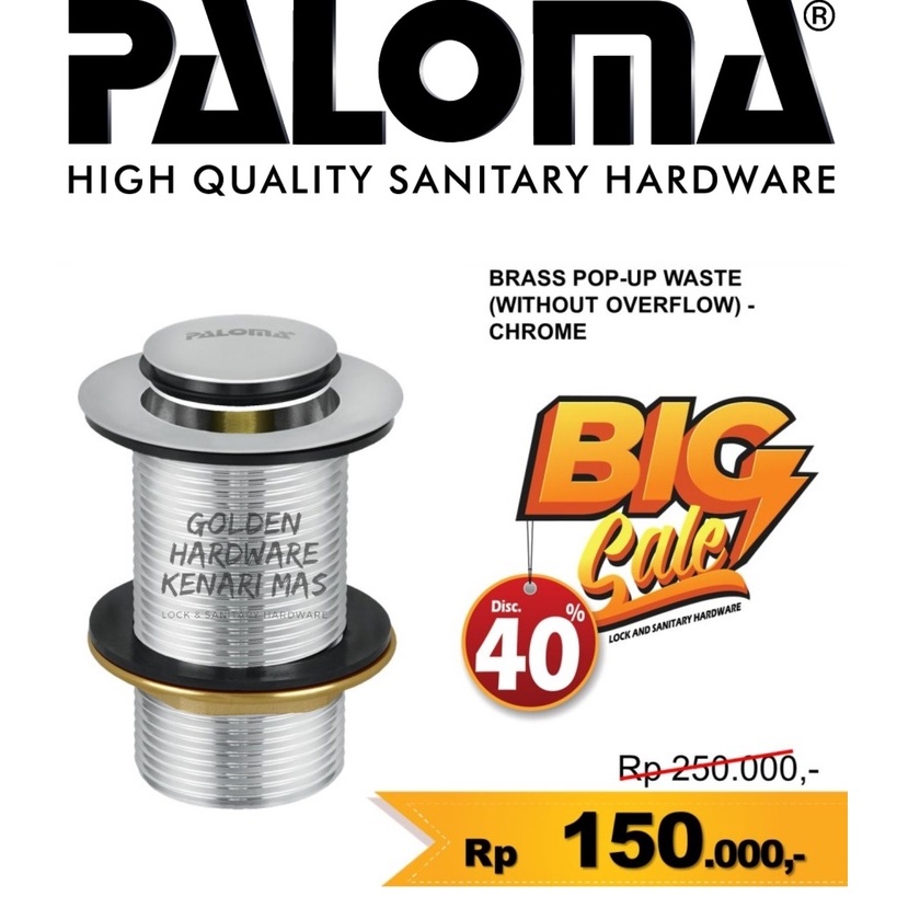 Jual PALOMA WTP 2211 APUR AVUR AFUR LOBANG PEMBUANGAN AIR WASTAFEL SINK ...