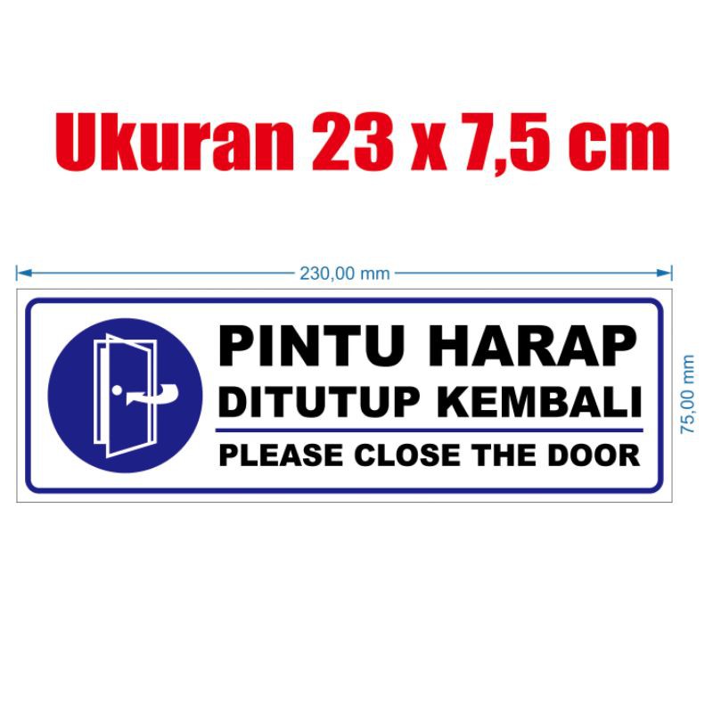 Jual STIKER PINTU HARAP TUTUP KEMBALI | Shopee Indonesia