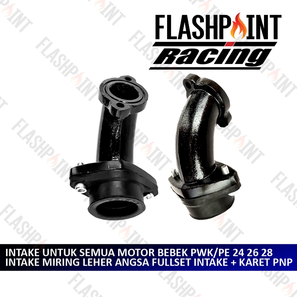 Jual (BISA COD) INTAKE MANIFOLD INTEK MIRING PUTAR 24 26 28 UNTUK SEMUA MOTOR BEBEK SMASH SUPRA ...
