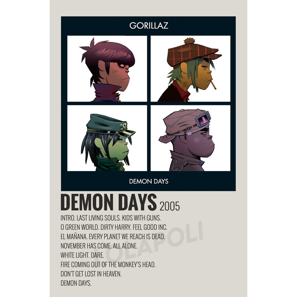 Jual Poster Cover Album Demon Days - Gorillaz | Shopee Indonesia