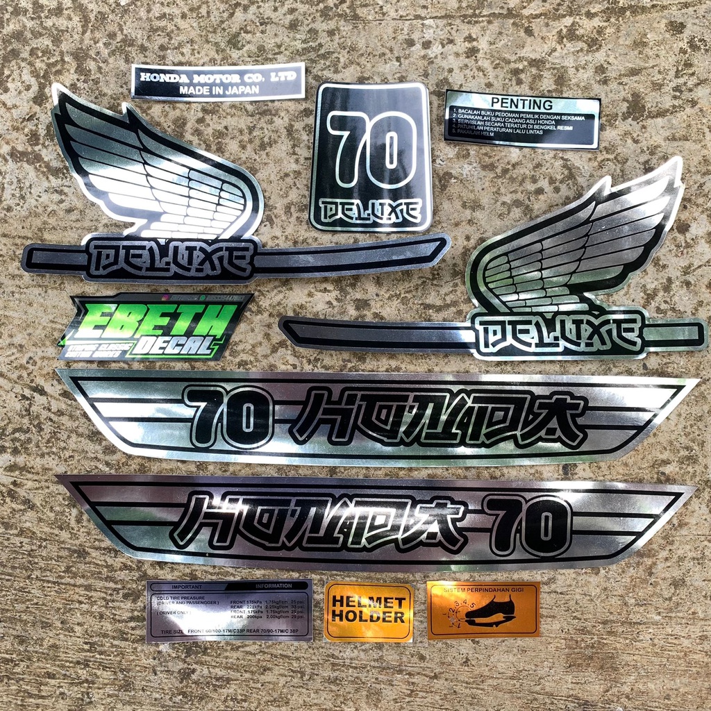 Jual EBETHDECAL Striping Sticker HONDA C70 + Sticker Detailing | Shopee ...
