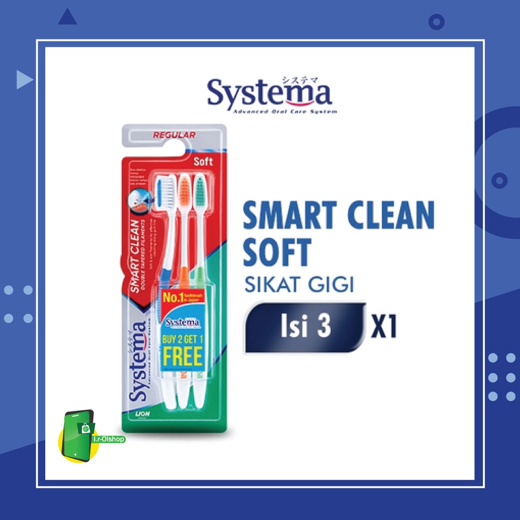 Jual SYSTEMA Sikat Gigi Smart Clean Isi 3 PCS | Shopee Indonesia