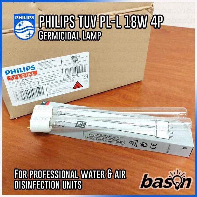 Jual PHILIPS TUV PL-L 18W 4P - Lampu UV disinfektan air dan udara 22cm ...