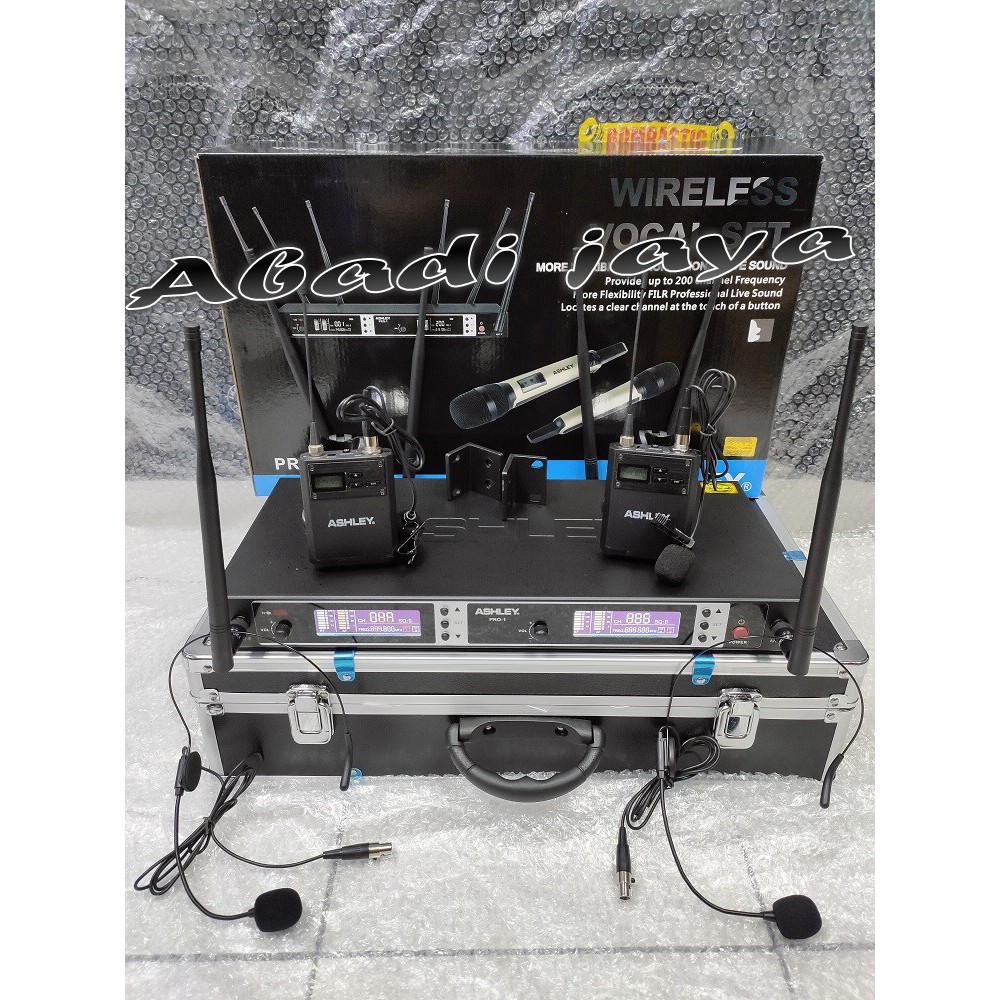 Jual Mic ashley pro 1 digital fequency (2bh clip on+2bh headset ...
