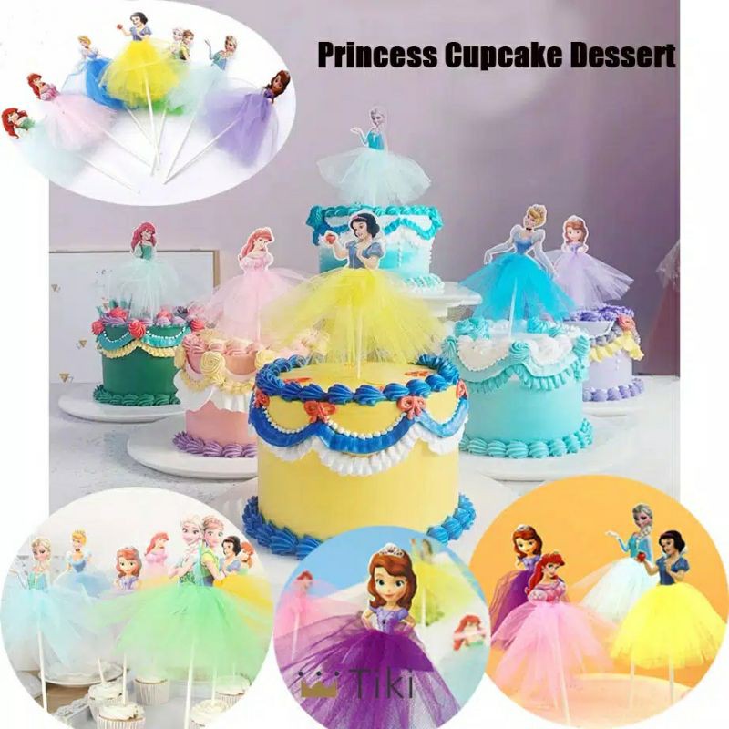 Jual Topper Kue Ulang Tahun Hiasan Kue Princess Elsa Frozen Anna