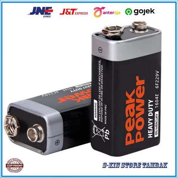 Jual Baterai Kotak 9v Peak Power Batere PeakPower Batre Battery 1604E ...