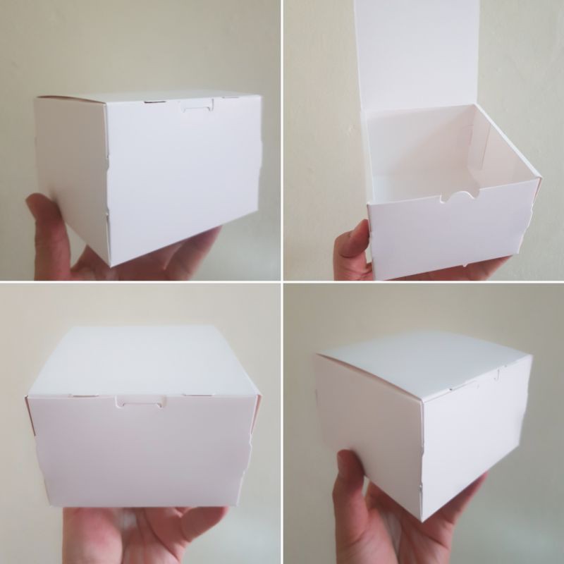 Jual Dus uk 10x10x6 putih softbox kue ( 1 pack isi 10 pcs dus ...