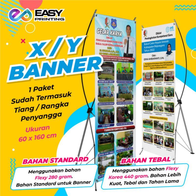 Jual PROMO PAKET X/Y BANNER UKURAN 60X160 cm MURAH | Shopee Indonesia