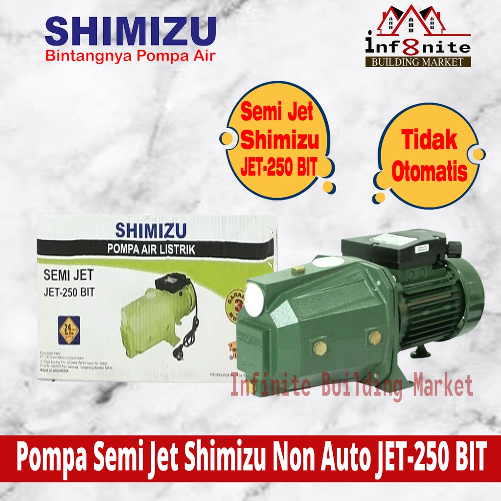 Jual Pompa Air Shimizu Semi Jet 250 Bit Semi Jet Pump Shimizu 250 Bit | Shopee Indonesia
