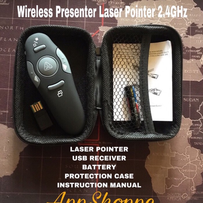 Jual Laser Pointer 2.4GHz Wireless Presenter Cursor Control PACKAGE ...