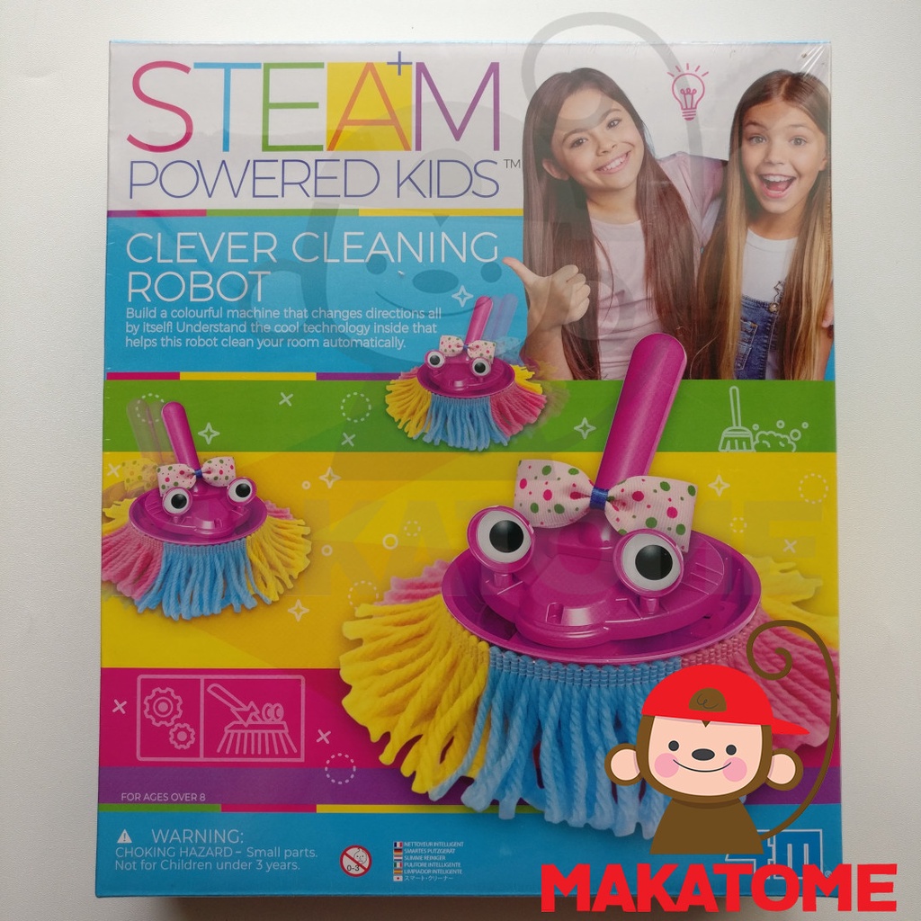 Jual 4M Steam Powered Girls Clever Cleaning Robot kids mainan anak mop ...