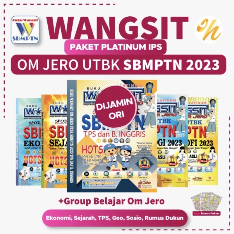 Jual Buku Wangsit 2023 Utbk Sbmptn Ips 2023 Platinum Ips Soshum 2023 Om