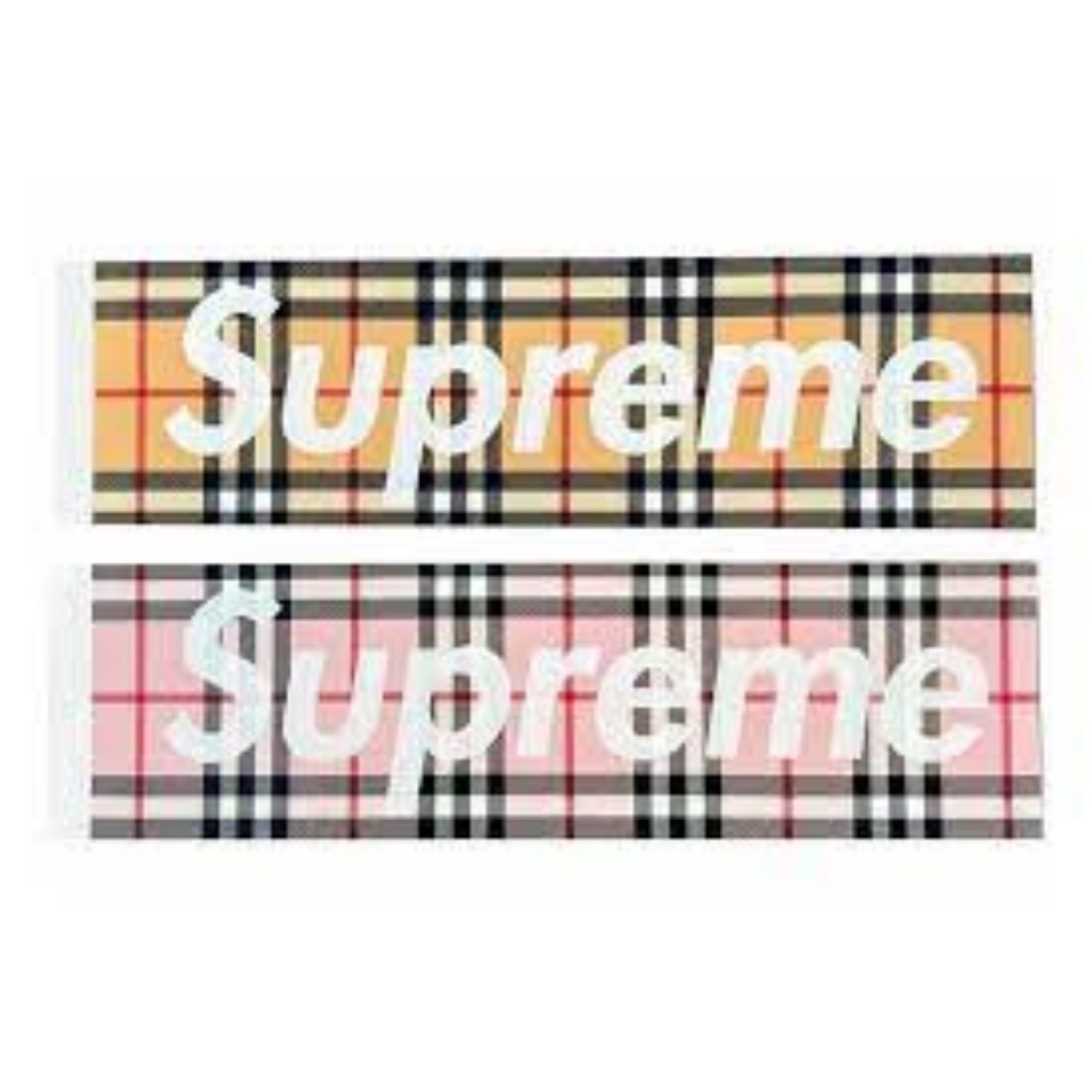 Jual Supreme x Burberry Box Logo Sticker 100% Original | Shopee Indonesia