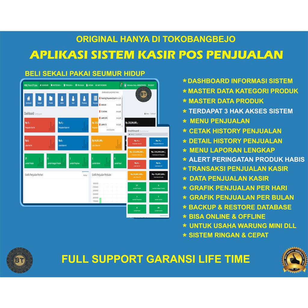 Jual APLIKASI WEB SOURCE CODE KASIR PENJUALAN POINT OF SALE INVENTORY NOTIFIKASI STOK HABIS ...