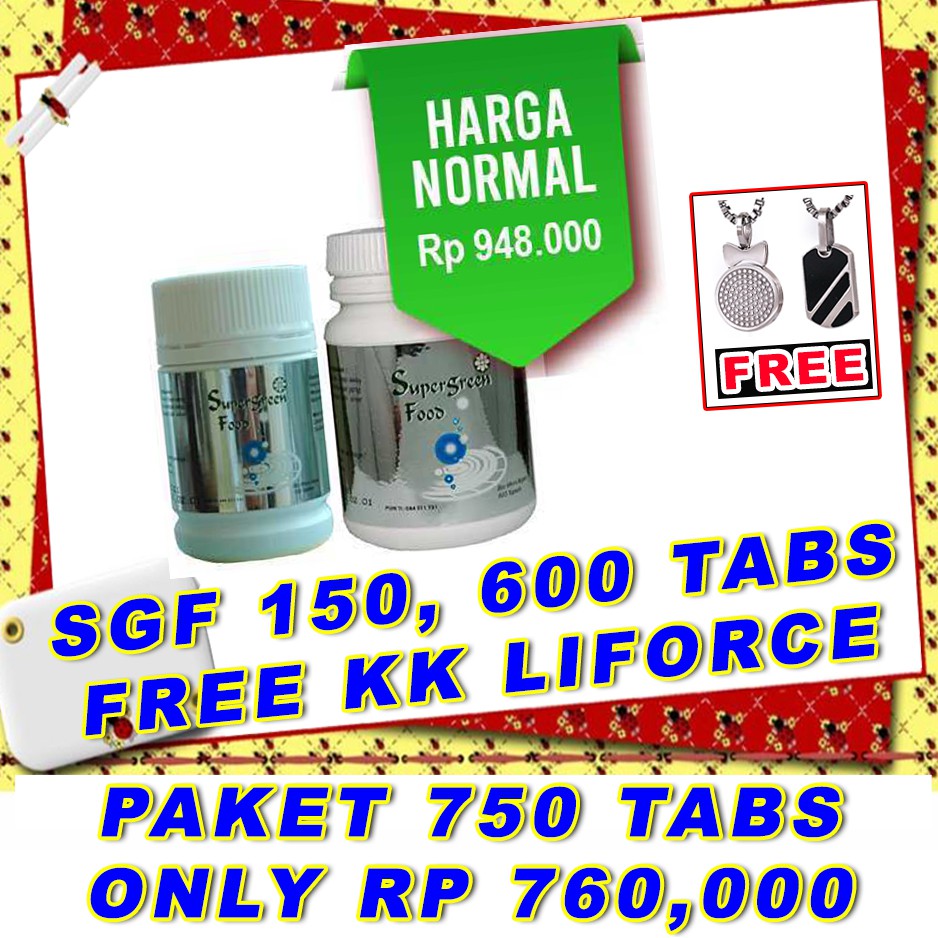 Jual VARIAN SUPER Hemat Supergreen Food SGF 150, 600 TABS kaya Nutrisi Gizi Protein KK Indonesia ...
