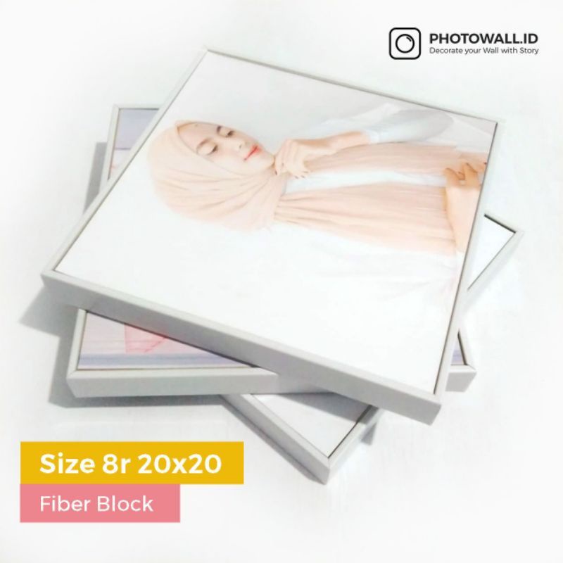 Jual Cetak Foto Fiber Block 8r 20*20 Tanpa Paku Tinggal tempel | Shopee Indonesia