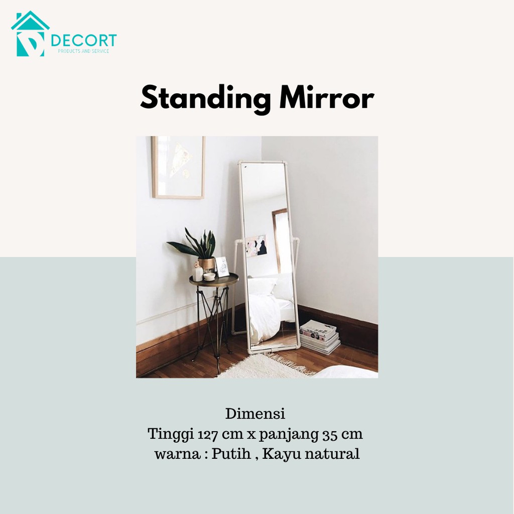 Jual Standing Mirror | Cermin Full Body | Cermin Aesthetic | Shopee ...