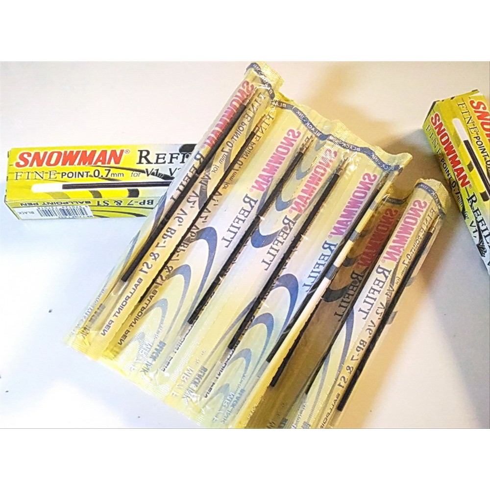 Jual Isi Pulpen / Ballpoint Refill Snowman V1, V2, V6, BP-7 & S1 (1 ...