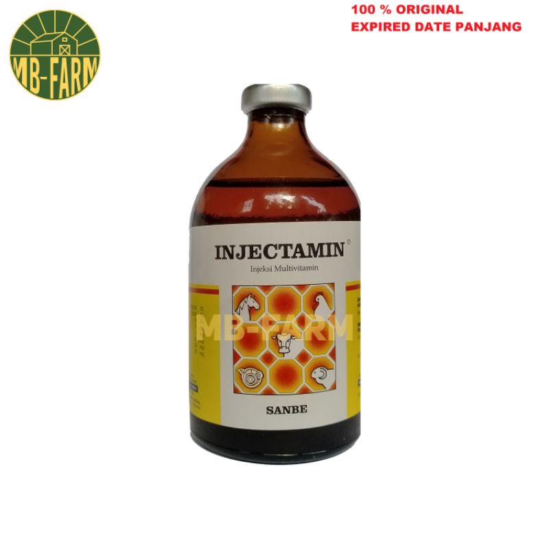 Jual INJECTAMIN INJEKSI 100 ml 50 ml SANBE MULTIVITAMIN HEWAN | Shopee ...