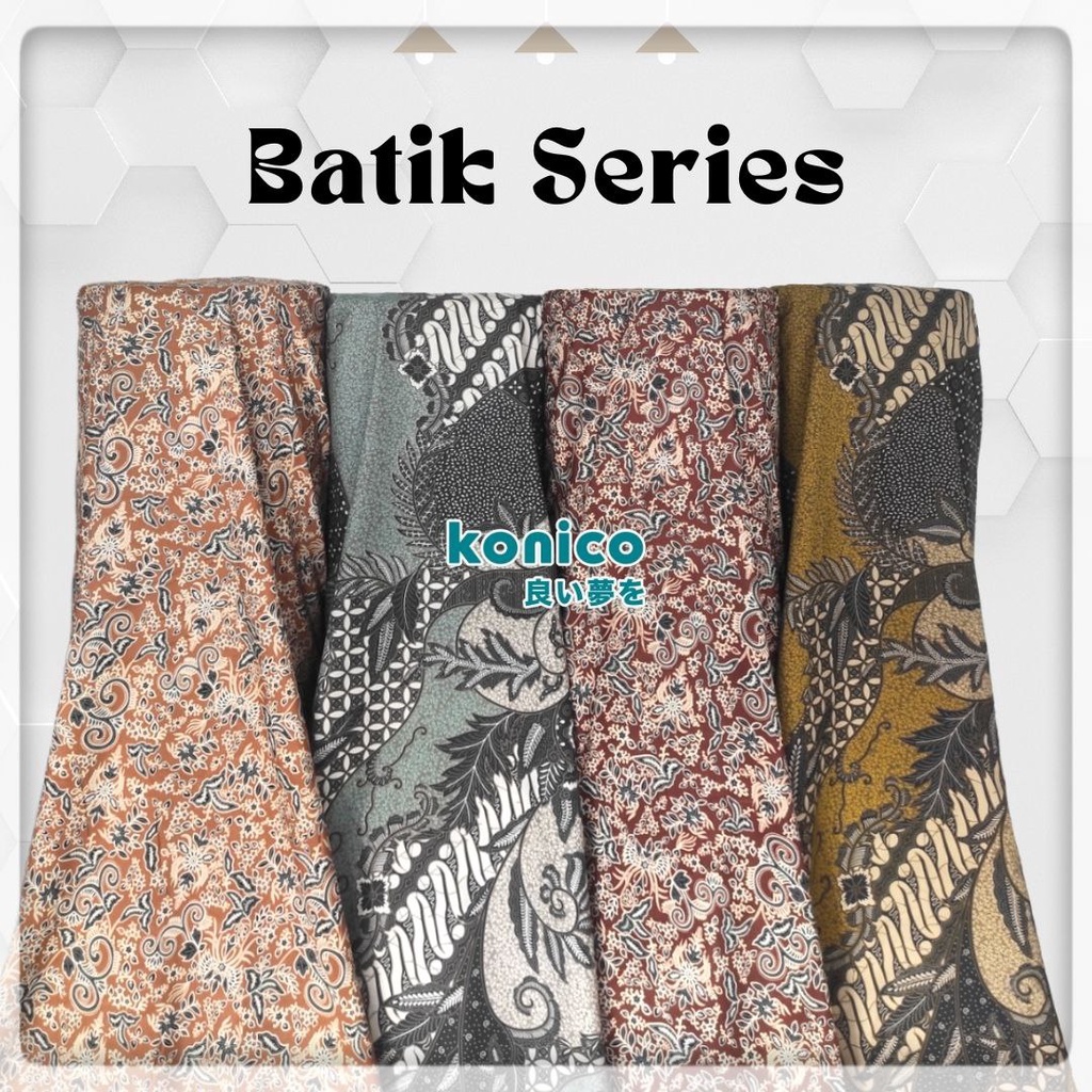 Jual KONICO Bahan Kain Sprei Bahan KATUN HALUS Motif MINIMALIS BATIK Meteran ( kain meteran ...