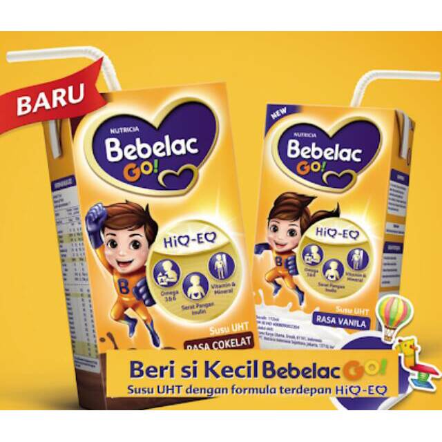 Jual Bebelac Go Susu UHT coklat dan vanilla karton isi 40pcs | Shopee ...