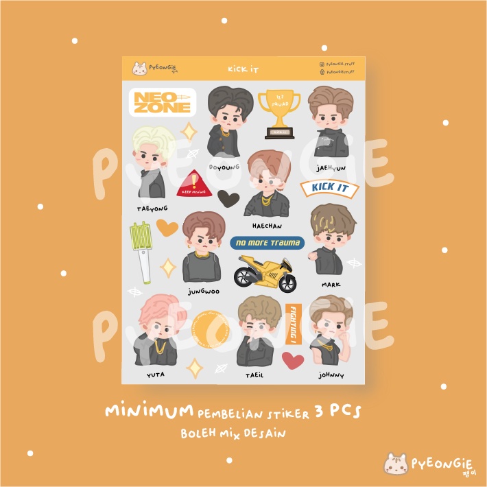 Jual Stiker 127 "Kick It" Taeil TY Yuta Johnny Doyoung Jungwoo Jaehyun ...