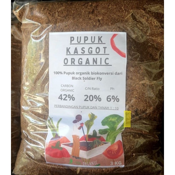 Jual Pupuk Kasgot Pupuk organik Media tanaman 3kg | Shopee Indonesia