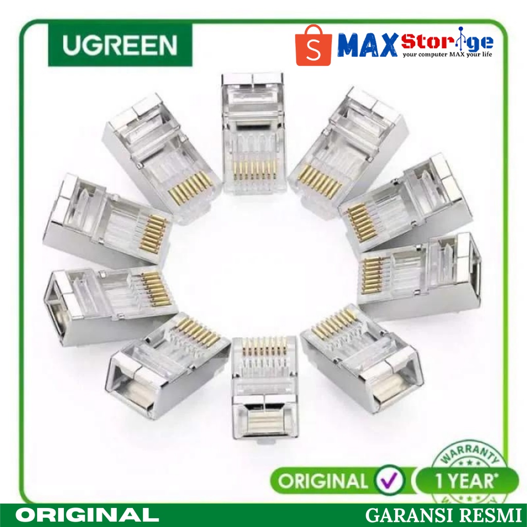 Jual UGREEN CAT5E UTP RJ45 MODULAR PLUGS CONNECTOR KONEKTOR KABEL LAN ...
