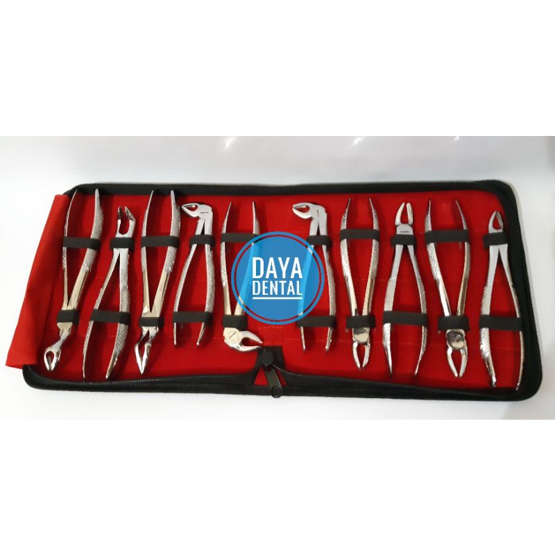 Jual Dental Tang Cabut Gigi Dewasa 1 set ISI 10PCS Tang Gigi Forcep ...