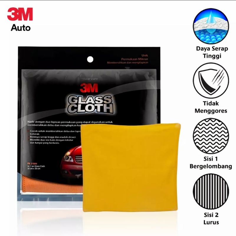 Jual 3M Auto Kain Lap Kaca Mobil Microfiber Glass Cloth Cleaning Motor ...