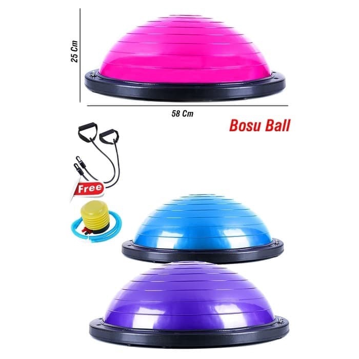 Jual Bosu Ball Balance Step Trainer Bola Yoga Fitness Gym Ball Step ...