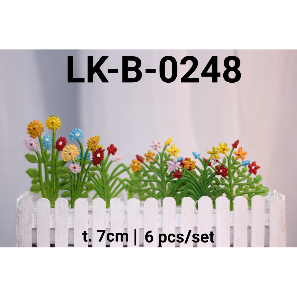 Jual LK-B-0248 Topper bunga pohon tanaman Lokal Bunga Rumput 2D yamama ...